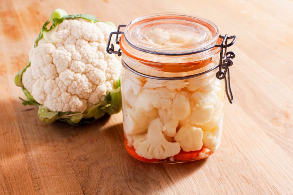 Pickling and Water Bath Canning Cauliflower Florets