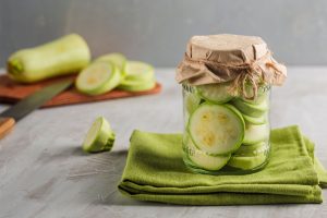 Home Canning Zucchini with Tomatoes and Zucchini Pickles